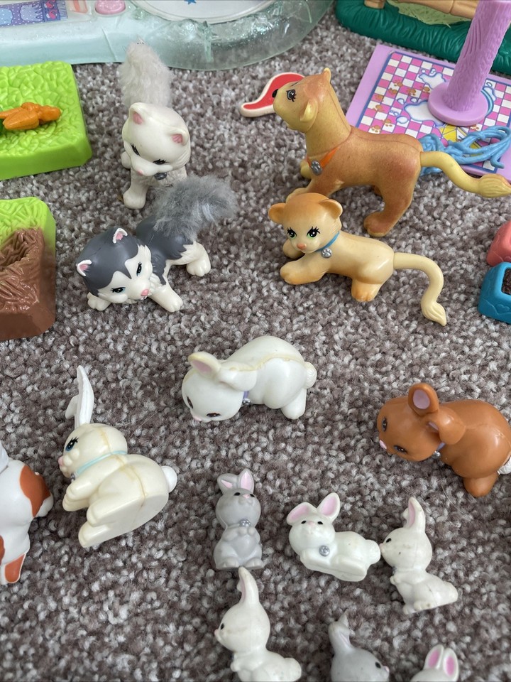 Huge Vintage Kenner G1 Littlest Pet Shop LPS Lot Husky Bunnies Kittens ...