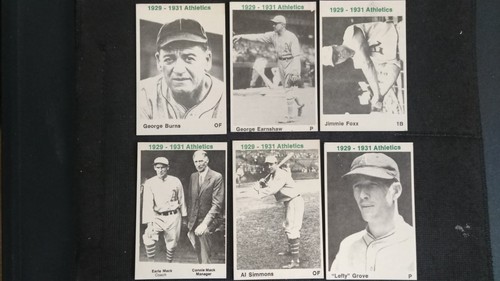 1974 TCMA baseball card set (27cards) 1929 - 1931 Athletics ( G to VG ...