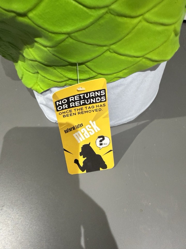 Green Fish Head Mask Latex – Realistic Animal Halloween Costume Creepy ...