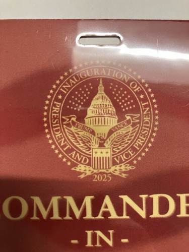 RARE: Official Trump Inauguration Commander In Chief Coat Check Ticket ...