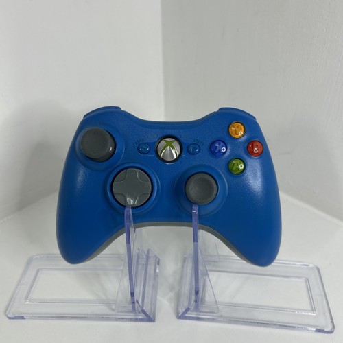 Genuine Blue Grey Xbox 360 Wireless Controller OEM Tested | eBay
