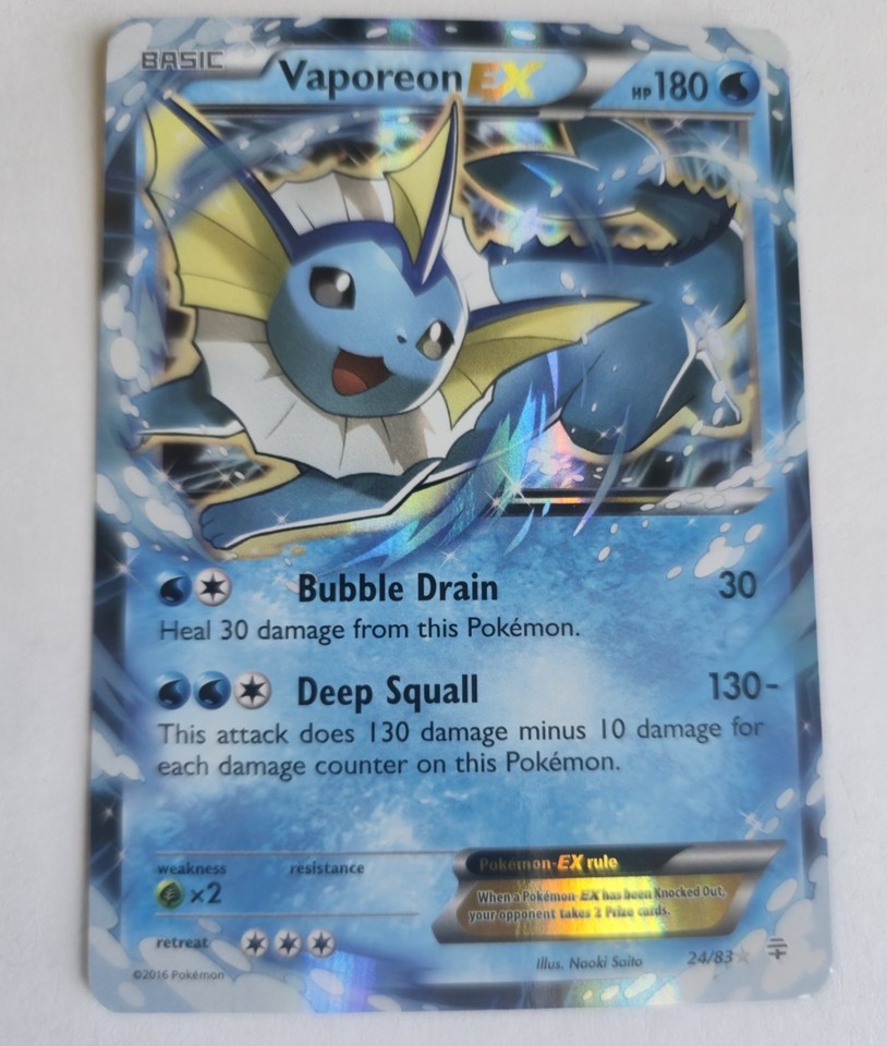 Pokemon TCG Vaporeon EX 24/83 Generations XY Ultra Rare LP NM | eBay