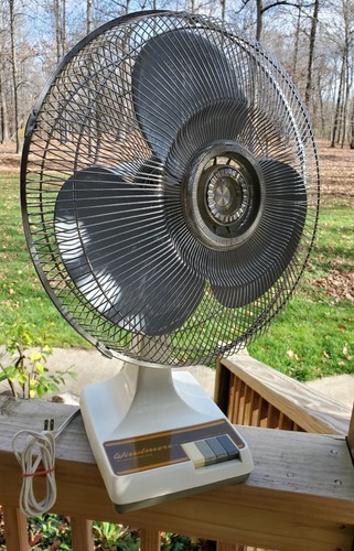 Vintage Windmere Model NR-16-413- 16 Inch 3 Speed Oscillating Grey ...