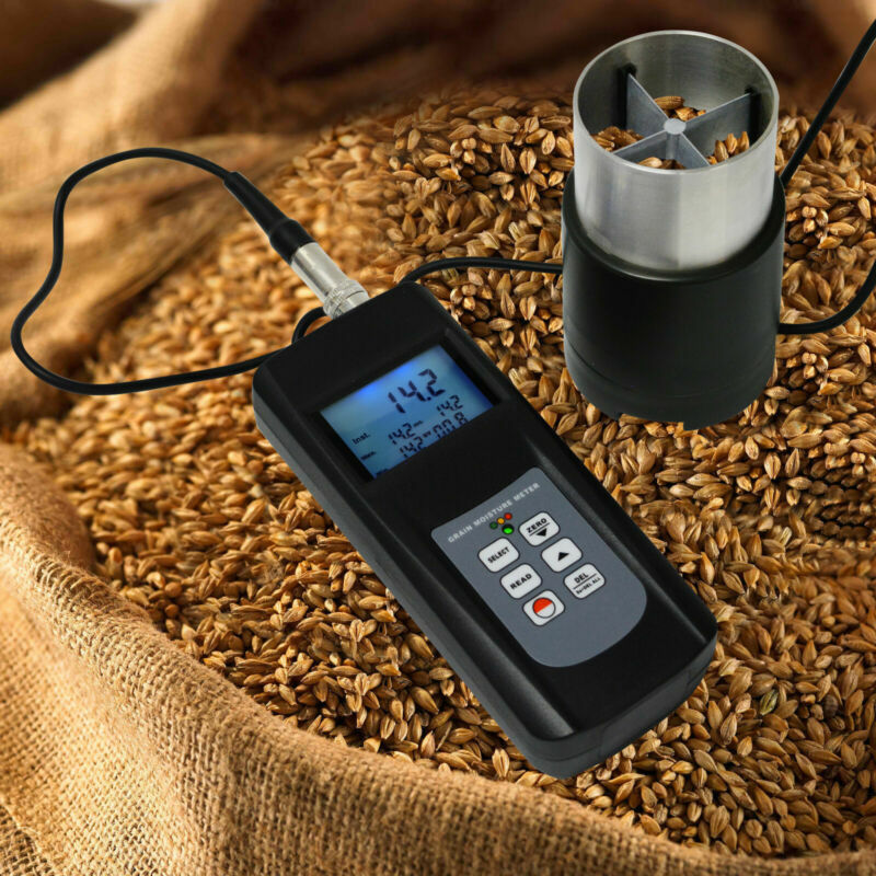 36 Species Grain Moisture Meter Tester 0-50% Hygrometer LED Indicator ...