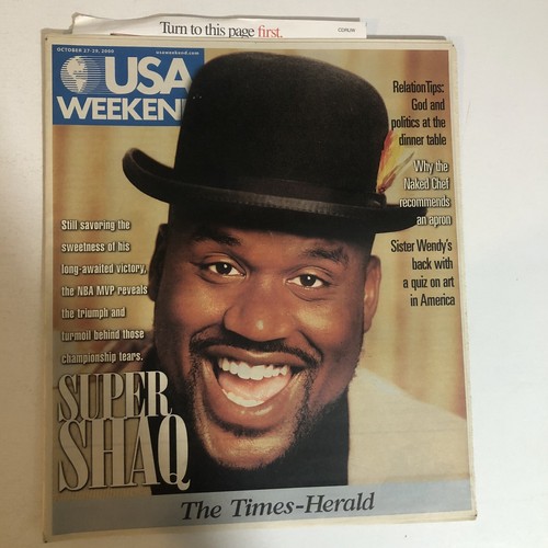 October 2000 USA Weekend Magazine Shaquille O’Neal | eBay