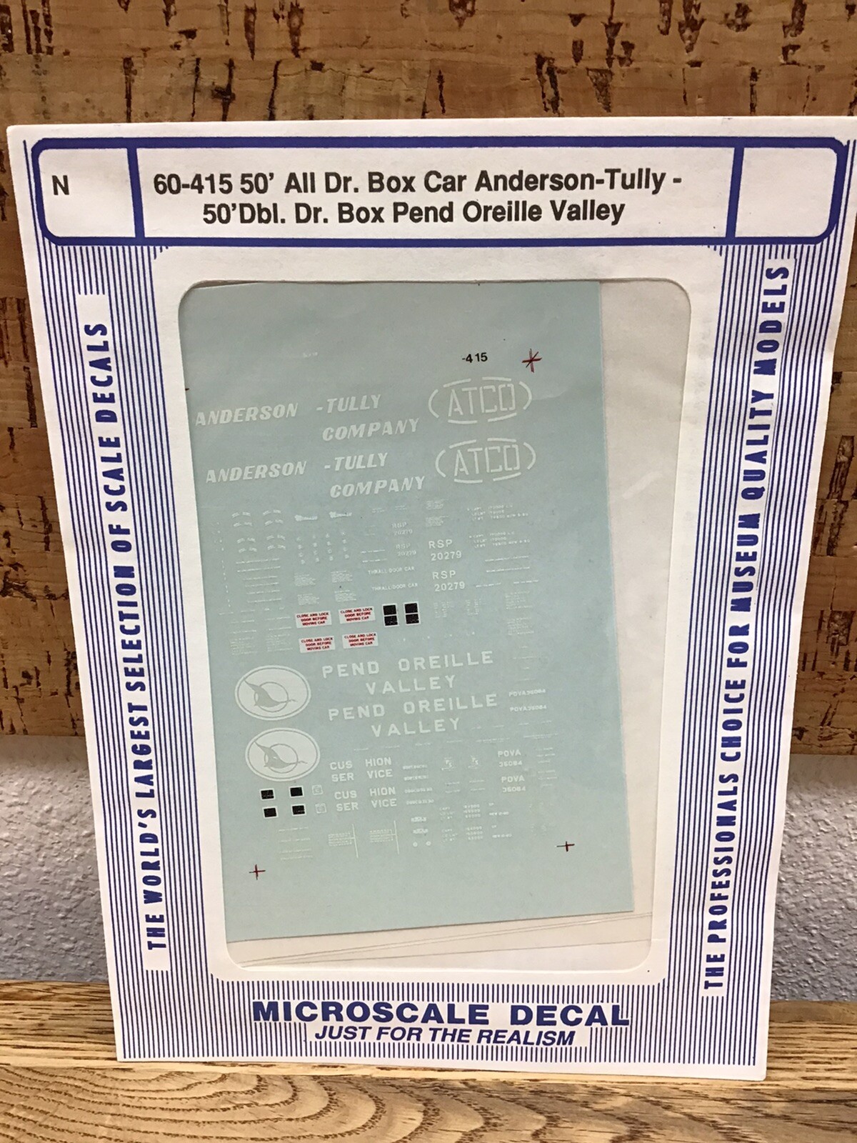 Microscale Decals N Scale 60-415: 50’ All Door Boxcars-Atco, Anderson ...