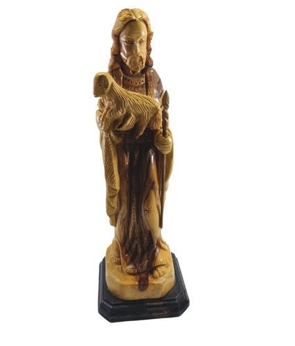 The Good Shepherd Jesus Christ Wood Carving Figurine Statue | eBay