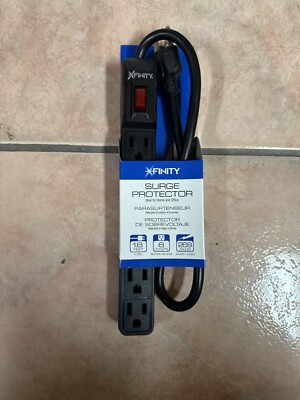 XFINITY Universal 6 Outlets Surge Protector Black New | eBay