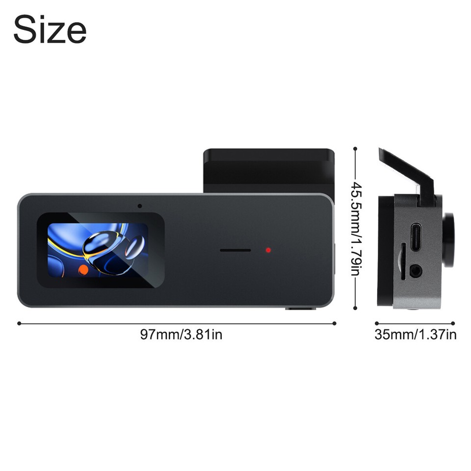 WiFi GPS Car Micro Dash Cam 4K HD Plug & Play Camera Night Video ...