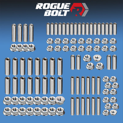 SBF SMALL BLOCK FORD ENGINE STUD KIT BOLTS STAINLESS PRE-86 260 289 302 ...