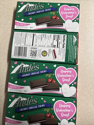 Andes Cherry Jubilee Thins - 3 Boxes (84 Pieces) - Real Cherries ...