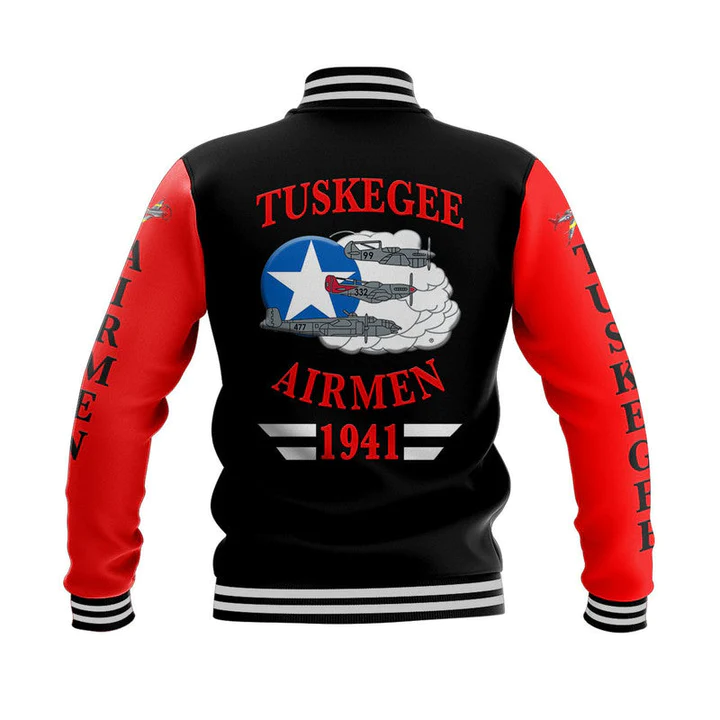 Personalised Tuskegee Airmen Baseball Jacket The Red Tails Jacket ...