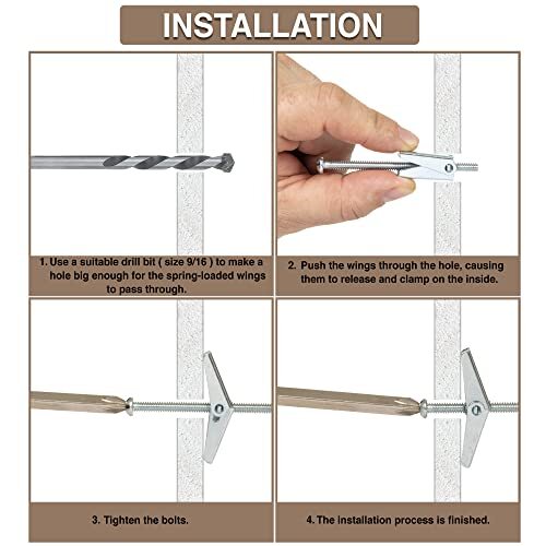 Mortice and Tenon - 20 Pieces Toggle Bolt for Hanging Large Items on ...