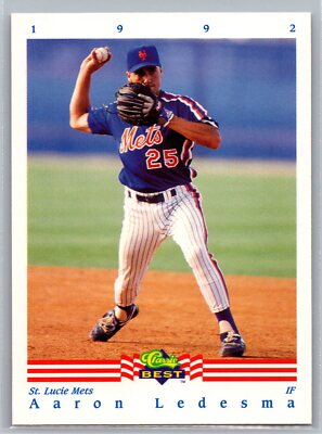 Aaron Ledesma 1992 Classic Best Set Break BASEBALL #275 St. Lucie Mets ...