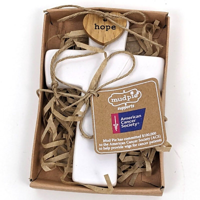 MudPie Mud Pie Ceramic Hope Prayer Cross in Box Gift NEW American ...