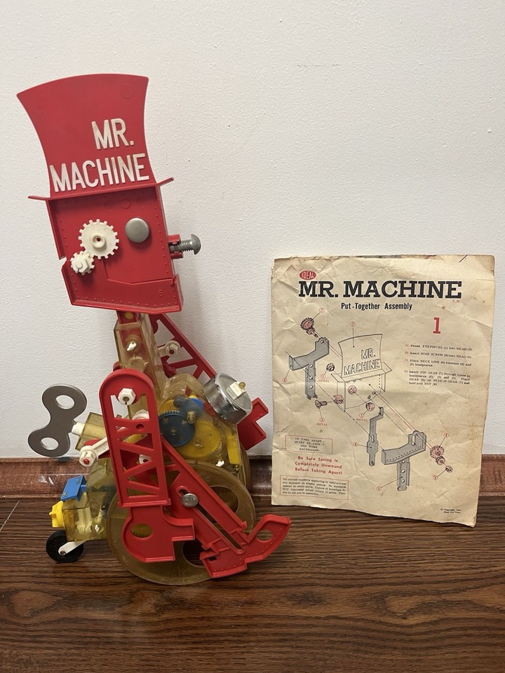 1960s Vintage Mr. Machine Ideal Wind Up Toy With Box | eBay