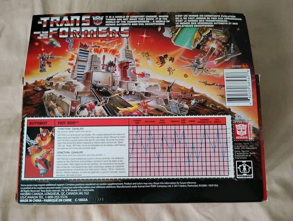 Transformers G1 Reissue Hot Rod Autobot 2018 MISB Figure Hasbro ...