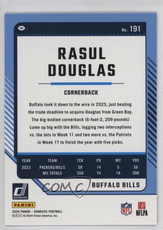 2024 Panini Donruss Red Press Proof Rasul Douglas #191 | eBay