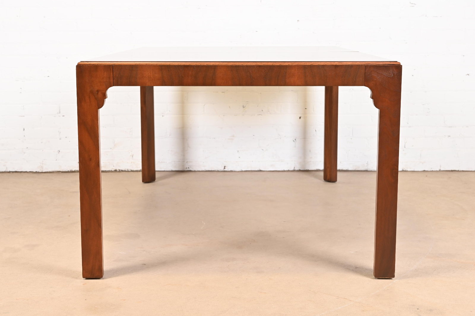 Drexel Heritage Mid-Century Hollywood Regency Burled Walnut Extension ...