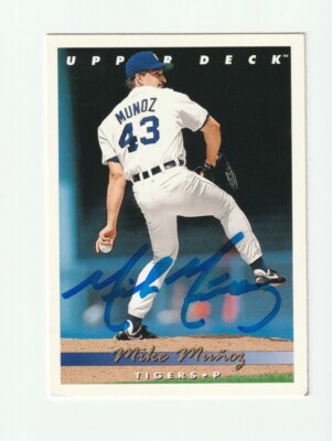 Mike Munoz Signed 1993 Upper Deck Card #601 Auto Detroit Tigers ...
