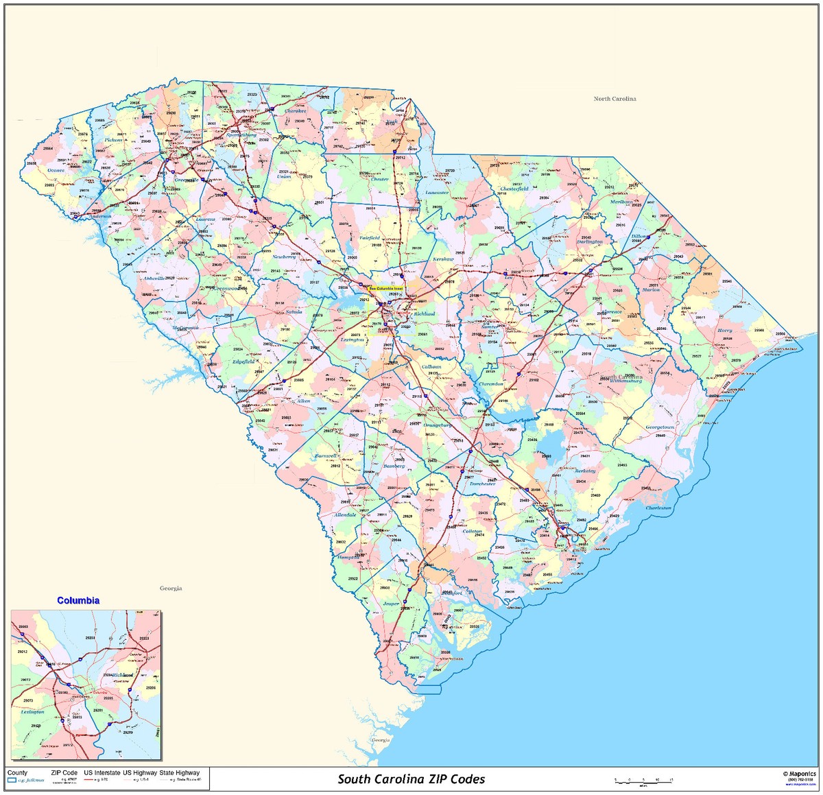 South Carolina Zip Code Map Pinewood, South Carolina ZIP Code United