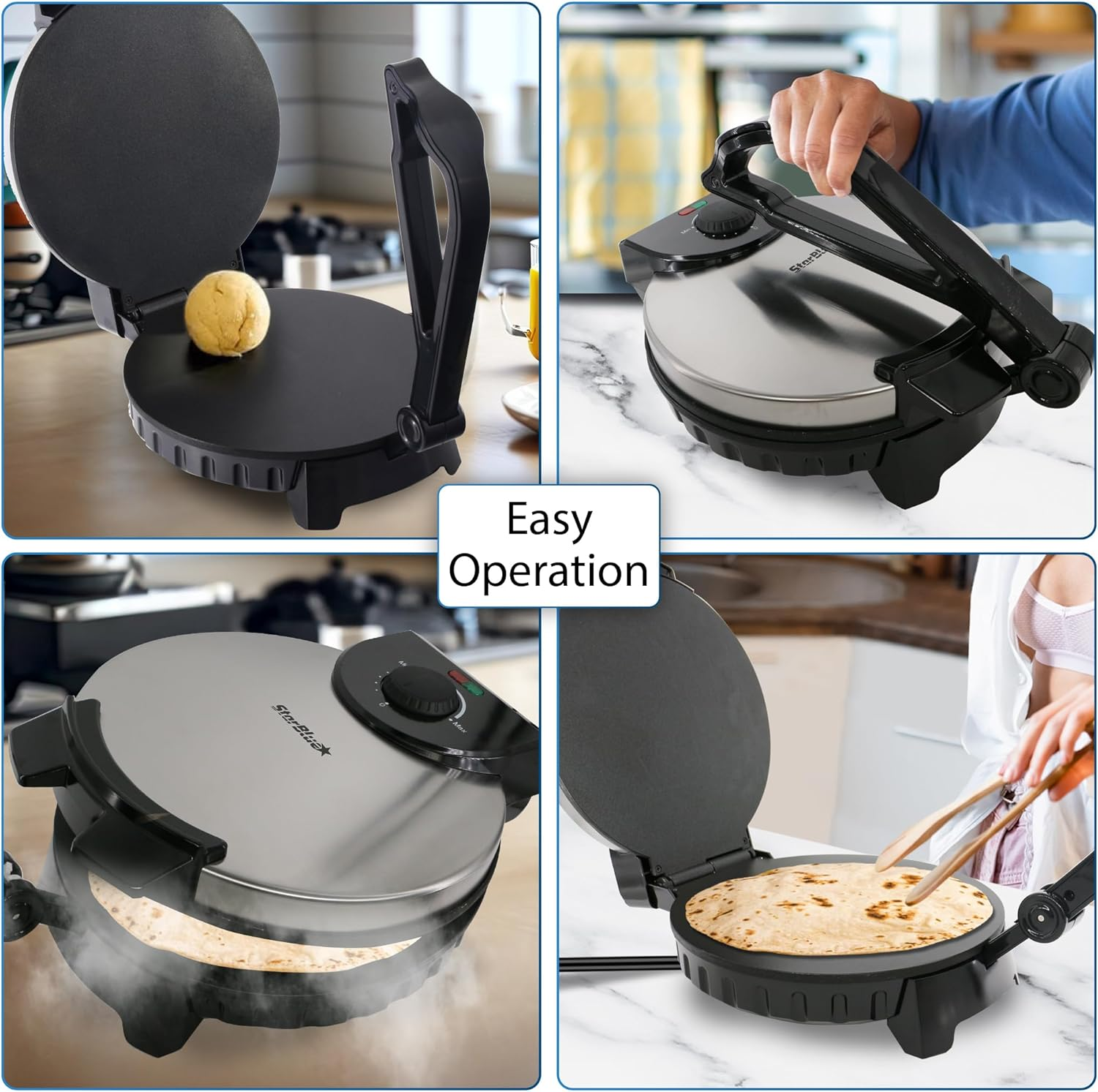 10Inch Roti Maker by with FREE Roti Warmer - the Automatic Stainless ...