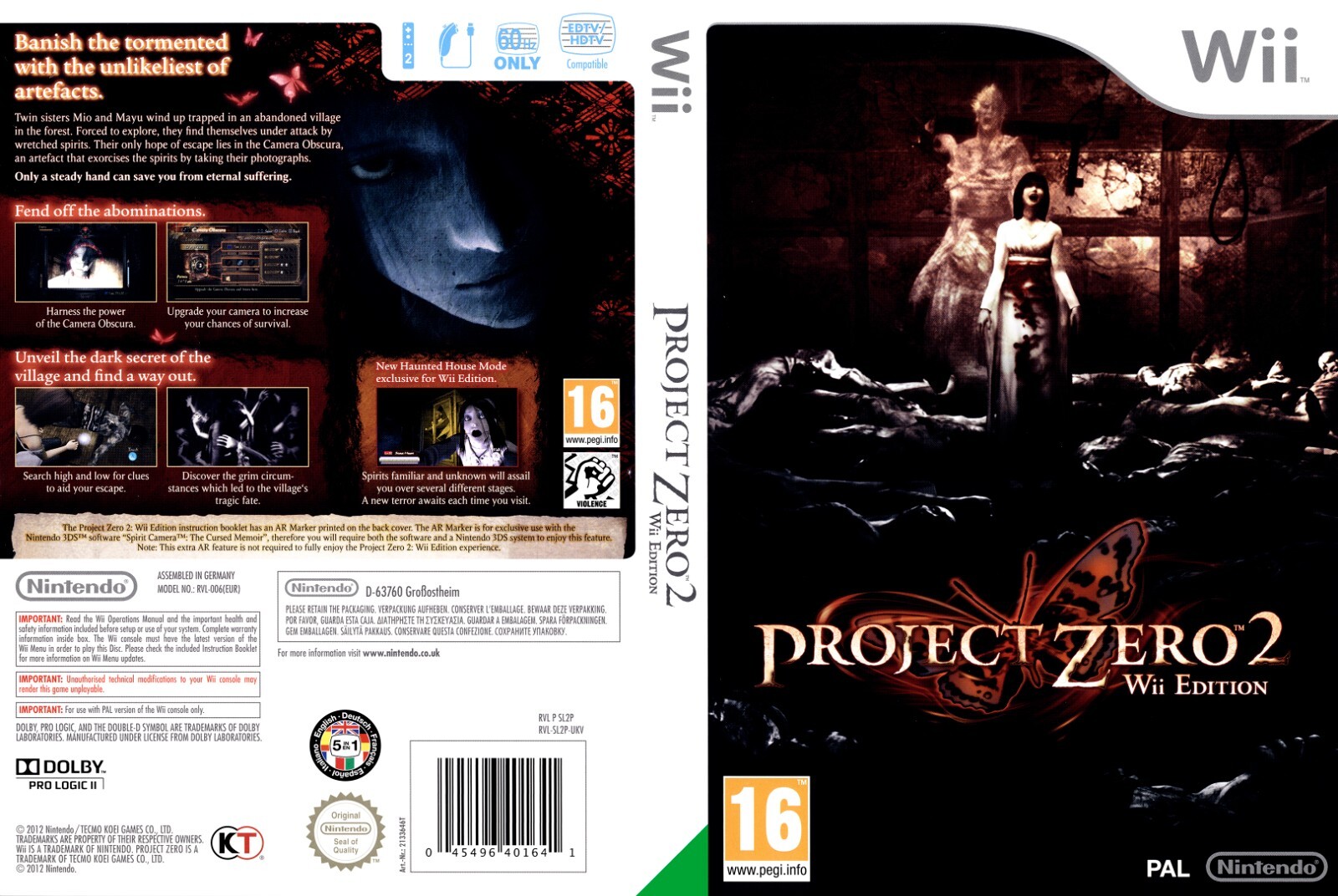 Project Zero 2 -- Wii Edition (Nintendo Wii, 2012) | Compra online en eBay