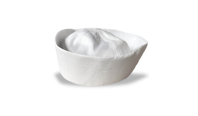 Sailor Hat White Military US Navy Cotton Dixie Cup Yacht Cap Sailing ...