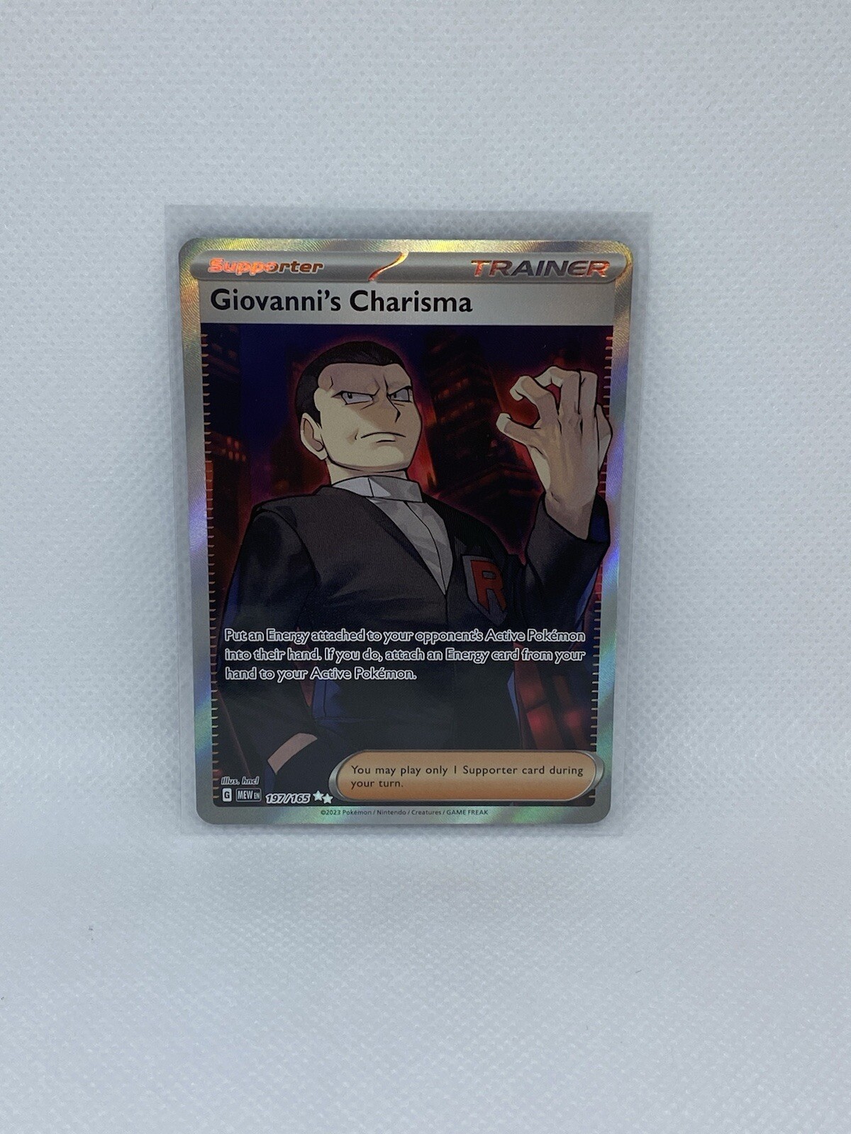 Pokemon - Giovanni's Charisma 197/165 - Pokemon 151 - Full Art Ultra ...