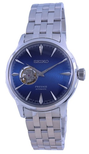 Seiko Presage Cocktail Time Blue Acapulco Open Heart SSA439J1 WR50M ...