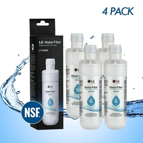 4 PACK LT1000P Fit LG LT1000P ADQ747935 Refrigerator Water Filter New ...