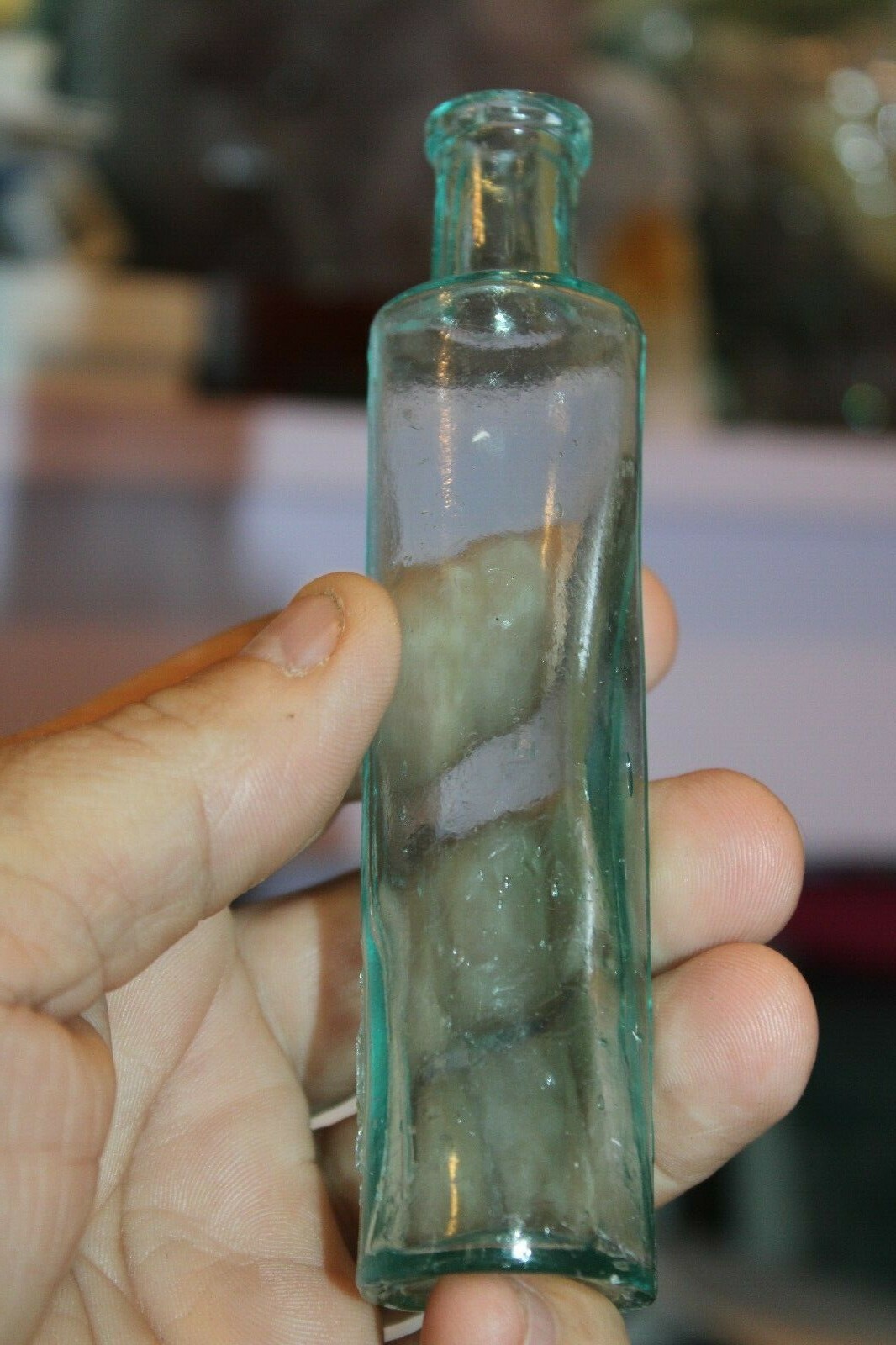 Antique, 5 1/8 '', Blue, Opium/Heroin, Medicine Vial/Bottle, Item # A ...