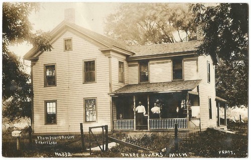 Three Rivers Michigan MI Thompson's Resort Fisher's Lake RPPC Real ...