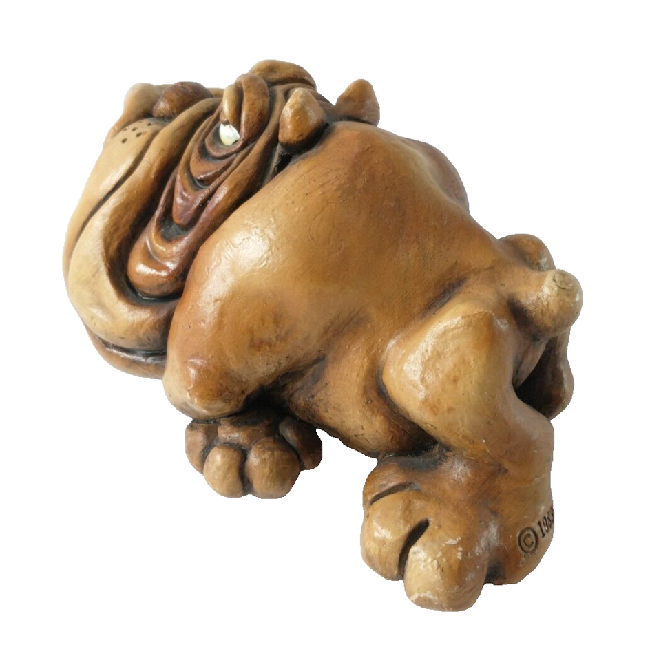 Vintage Beasties BOGEY THE BULLDOG John Raya Signed Clay Sculpture RARE ...