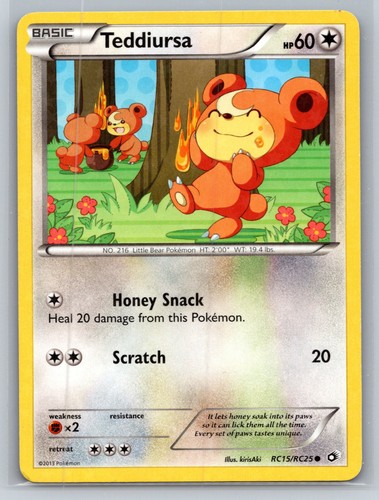 Pokémon Teddiursa RC15/RC25 LTR Legendary Treasures Radiant Collection ...