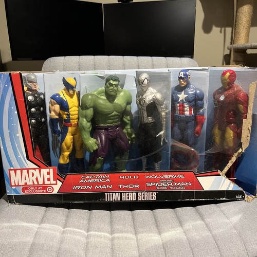 MARVEL TITAN HERO SERIES SET of 6 12" ACTION FIGURES TARGET EXCLUSIVE ...