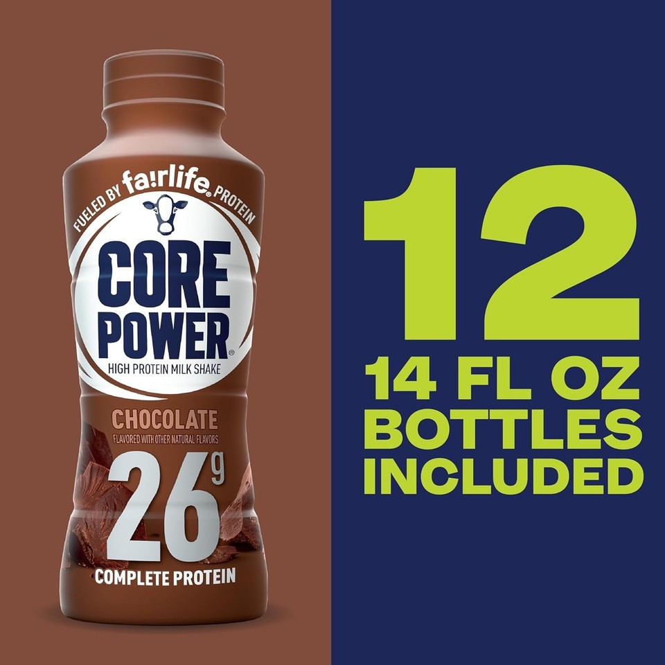 Core Power Protein Shake, Chocolate, 26g Bottle, 14oz, 12 Pack | eBay