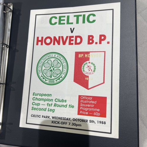 1988 Glasgow Celtic v Honved BP Football Programme European Cup ...