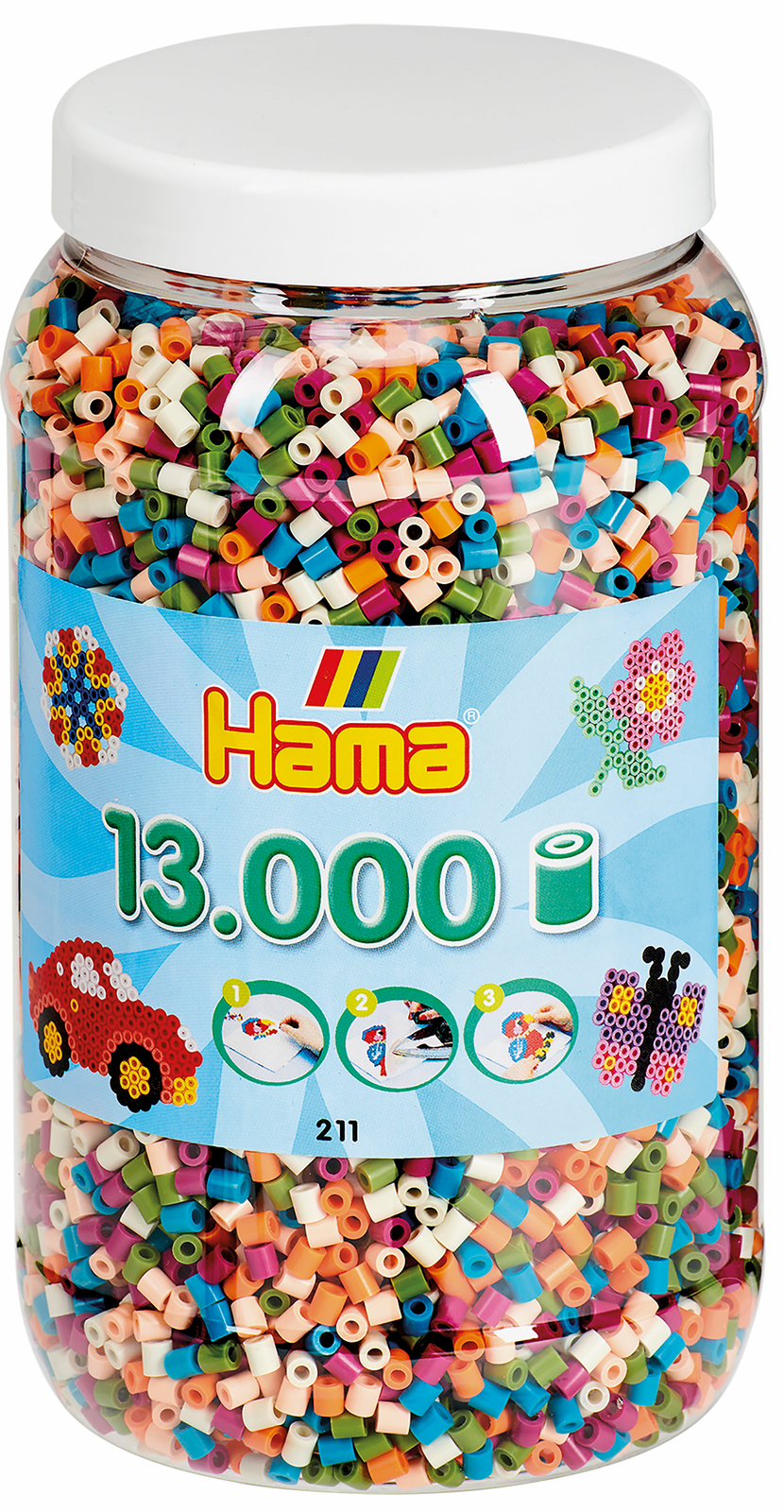 Hama+Midi+211-67+B%C3%BCgelperlen+Dose+13000+Stk.+22+Vollton+Farben ...