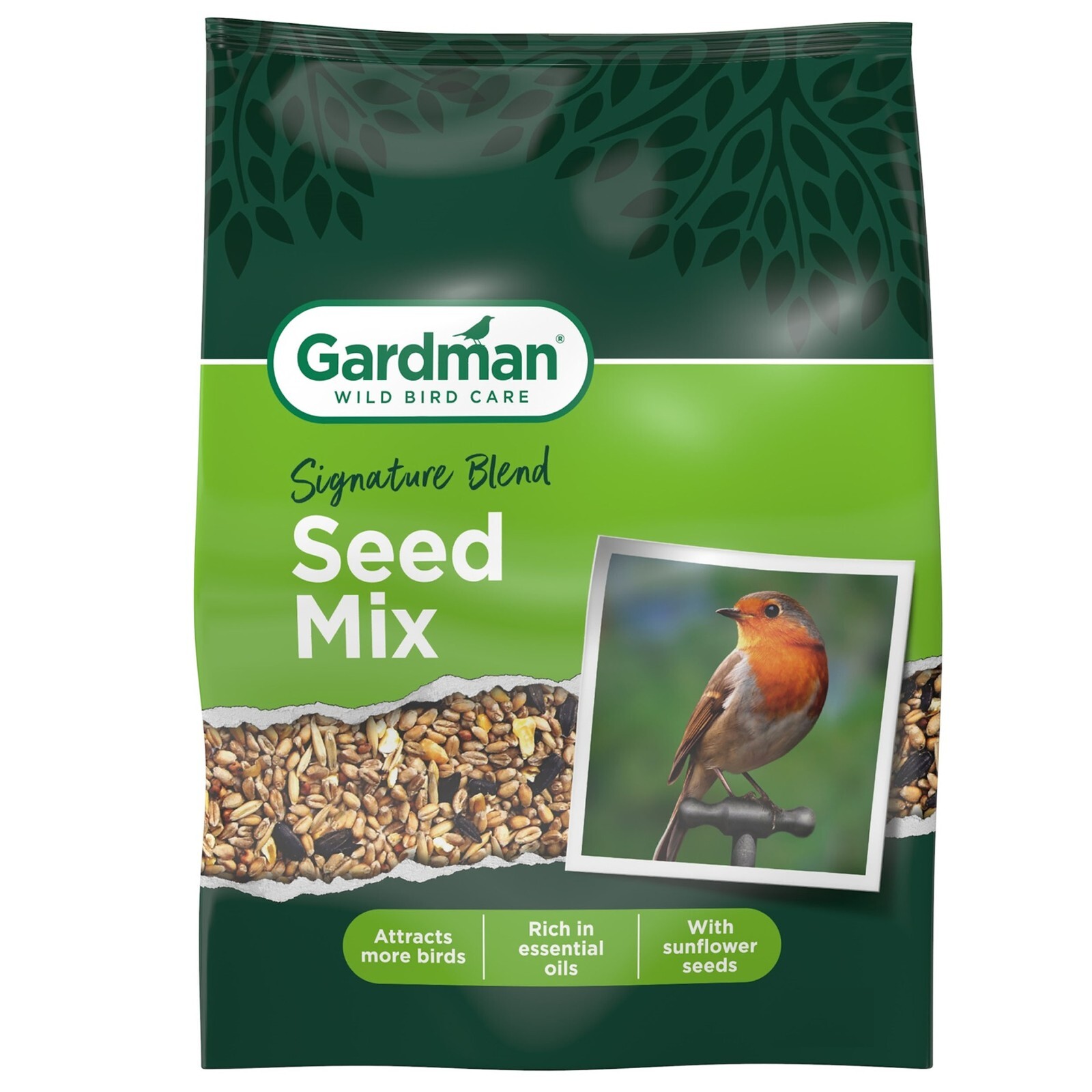 GARDMAN PECKISH COMPLETE BIRD SEED MIX FOOD SEEDS WILD BIRDS FEED 1KG ...