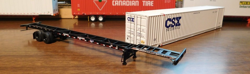 ATHEARN RTR 53 CSX CONTAINER & CSX INTERMODAL CHASSIS CSXU TSXZ HO ...