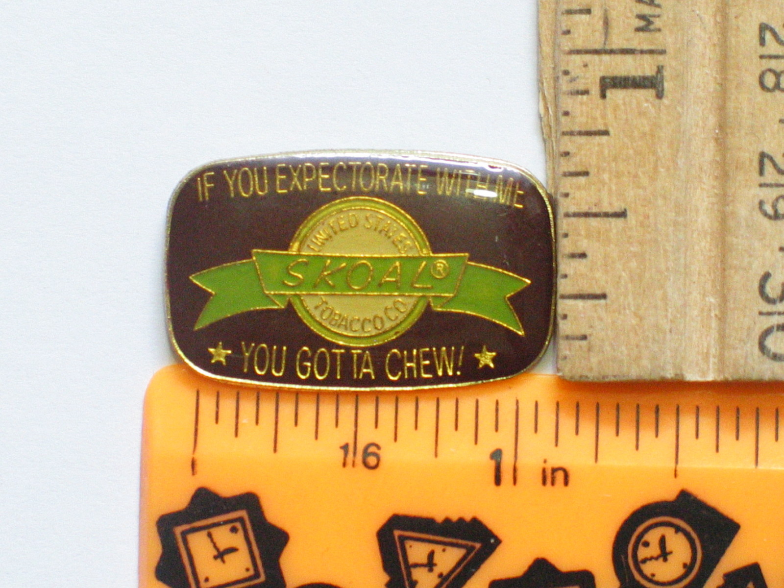 Skoal Chewing Tobacco Pin, Vintage Chewing Tobacco Lapel Pin Badge, Tie ...