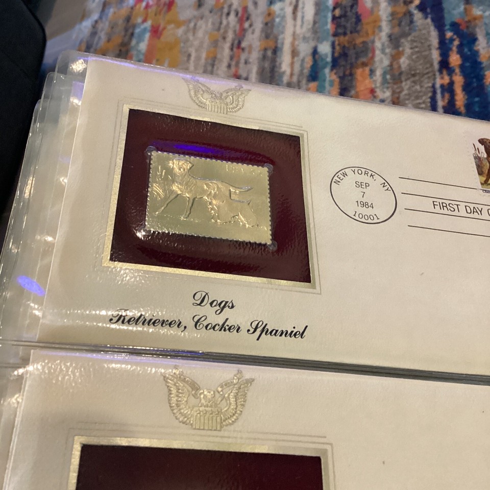 199 Golden Replicas of US Classic Stamps Proofs Gleaming Surface 22kt ...