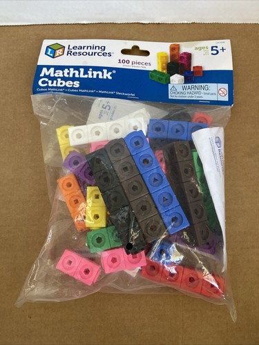 Learning Resources MathLink Cubes 100 pieces LER 4285 Ages 5+ *NEW ...