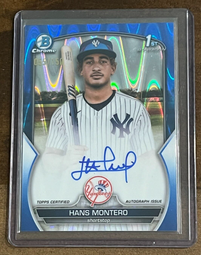 2023 Bowman Chrome Hans Montero 1st Prospect Blue Lava Refractor Auto ...