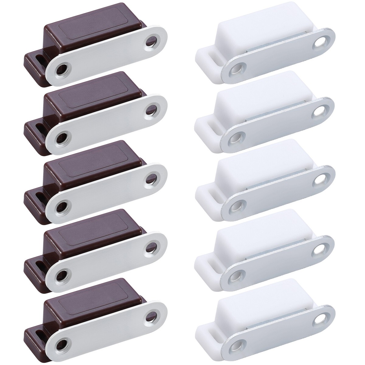 Magnetic Catch 10 Pack Magnetic Cabinet Latches - Brown Plastic & Iron ...