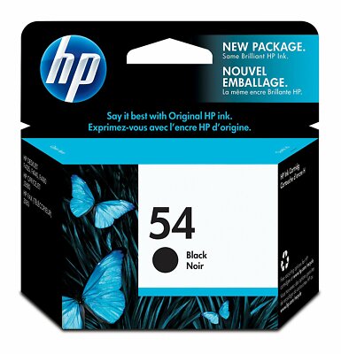 GENUINE NEW HP 54 Black Ink Cartridge for Deskjet F4140 Officejet J3600 ...