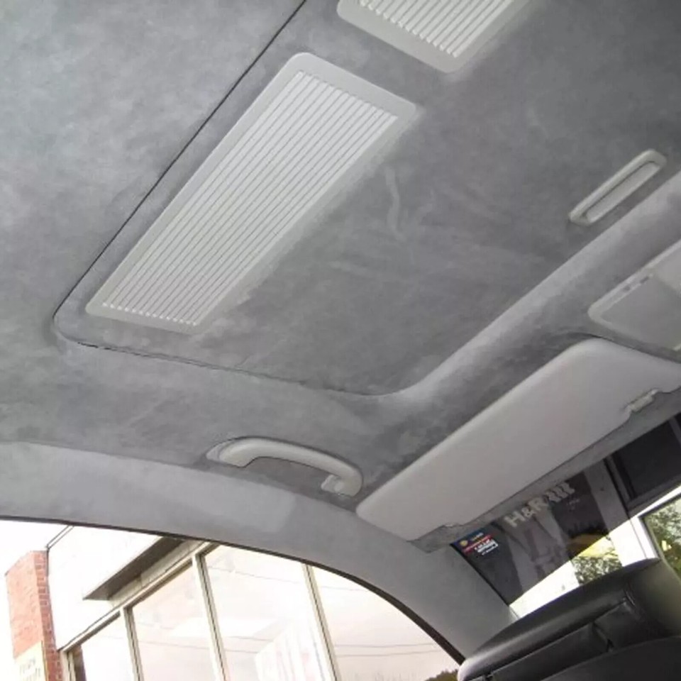 Gray Car Ceiling Fabric Repair Kit Headliner Material with Foam Backing ...