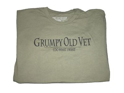 Grunt Style- Grumpy Old Vet- Men’s T-Shirt- Green-Large- O8 | eBay