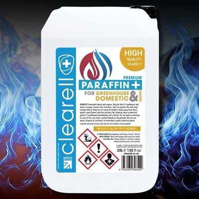 Clearell 20L Premium PARAFFIN Class 1 - Clean Burn - True Blue - 20 ...
